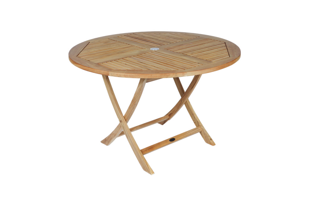 4 Foot Round Teak Folding Table by Royal Teak Collection